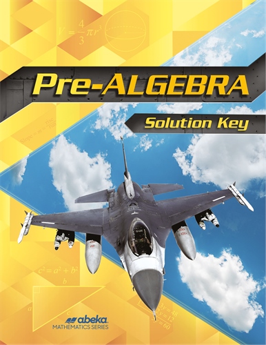 Abeka Product Information Pre Algebra Solution Key